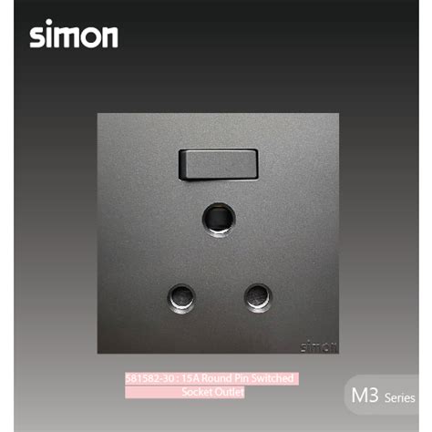 Simon[european Brand] M3 Series Black Switch Switches And Socket Outlet 1 Gang 2 Gang 3 Gang 4