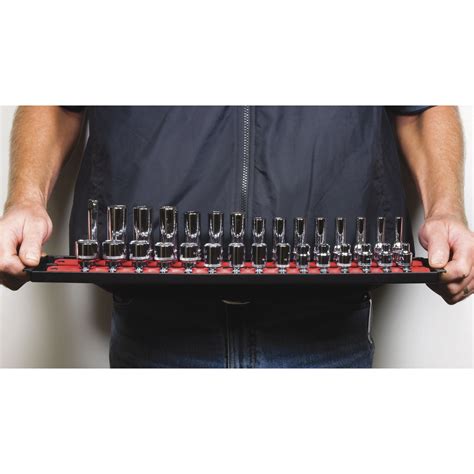 Ernst Manufacturing Socket Boss Organizer 2 Rails 38in Drive Model Ernst Manufacturing Socket Boss Organizer 2 Rails 38in Drive Model