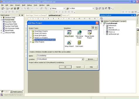 Crystal Reports Using Cnet 2003 Windows Application Codeproject