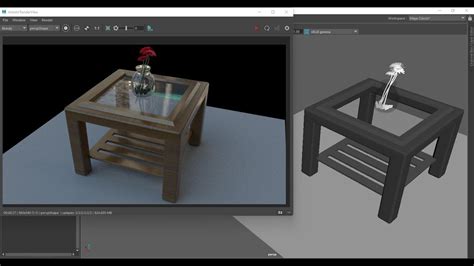 Table Modeling Using Extrusion Boolean Torus Autodesk Maya Youtube