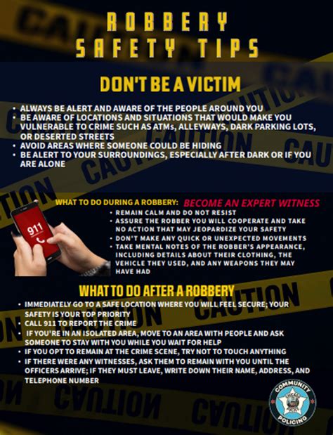 Robbery Safety Tips