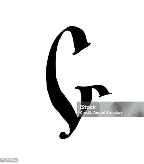 라틴어 문자 G 벡터 아이콘을 사용할 수 있습니다 사이트의 아이콘입니다 알파벳에서 문자를 분리합니다 1719 세기의 고딕 양식의 신 러시아 고대 스타일 0명에 대한 스톡