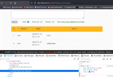 Stored Html Injection Cyberkhalid