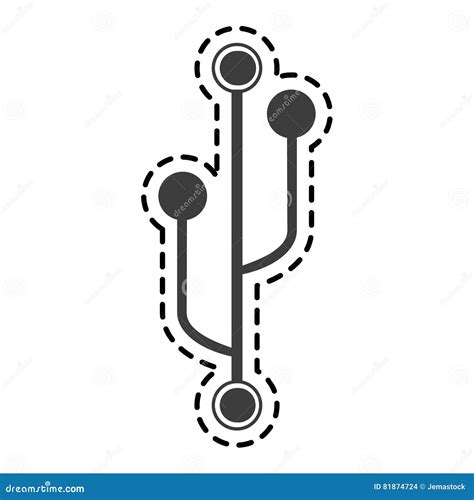 Usb Circuit Design Vector Illustration 81874724