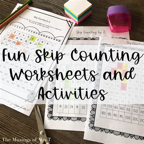 Fun Skip Counting Worksheets And Activities The Musings Of Mrs T