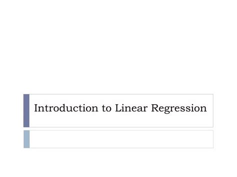 PPT Introduction To Linear Regression PowerPoint Presentation Free Download ID