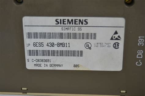 SIEMENS SIMATIC S5 Digital Input 6ES5430 8MB11 6ES5 430 8MB11 16 72