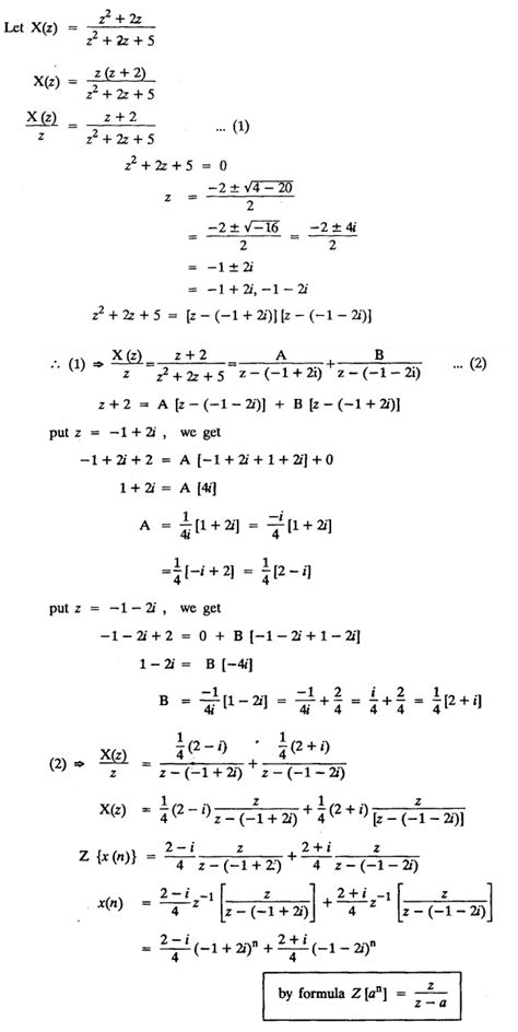 inverse z transform definition solved example problems