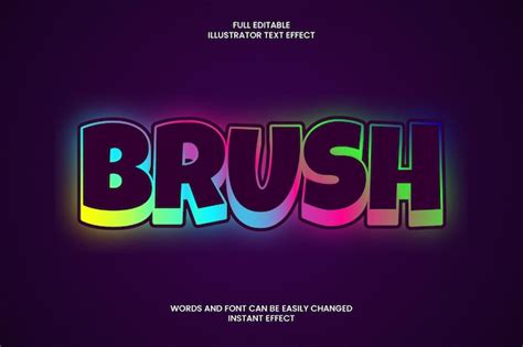 Premium Vector Brush Text Effect
