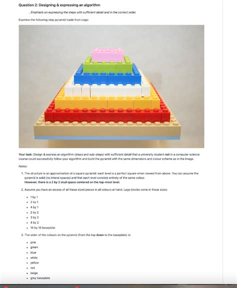 Question 2 Designing And Expressing An Algorithm