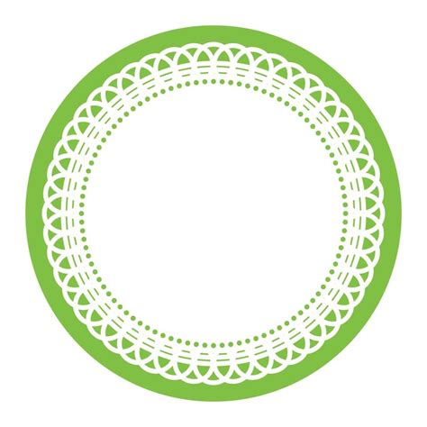 Simple Detailed Light Green Symmetrical Round Ornamental Lace Circle