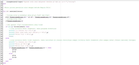Penyelesaian Persamaan Non Linear Dengan Metode Regulasi Falsi Iterasi Titik Tetap Secant Dan
