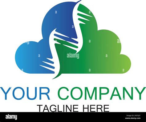 Dna Cloud Logo Vector Design Template Vector Stock Vector Image And Art Alamy
