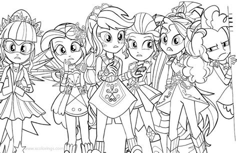 Characters From Equestria Girls Coloring Pages