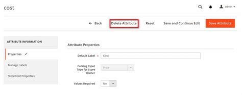magento 2 how to remove delete attribute option from product attribute