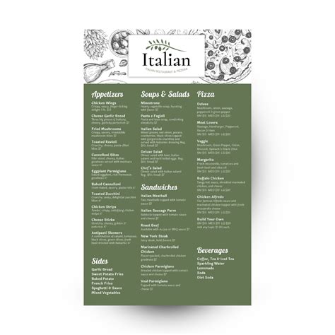Italian Classico Menu Template
