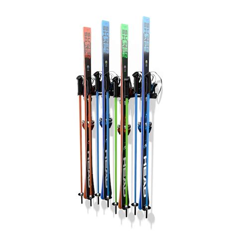Koova Snow Ski Rack Sturdy Wall Mount Ski Storage Organizer For Skis