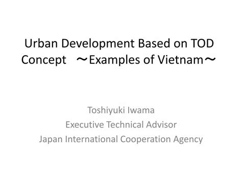 Pdf Urban Development Based On Tod Concept ～examples Of · Basic