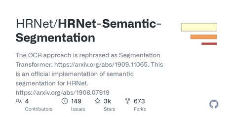 Github Hrnethrnet Semantic Segmentation This Is An Official