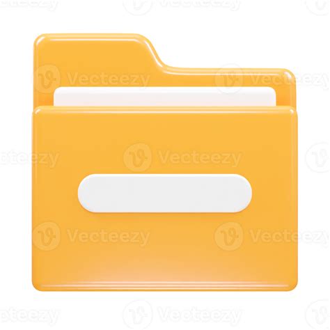 Folder Icon File D Illustration Transparent Element PNG