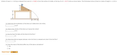 solved a determine the acceleration of the block as it