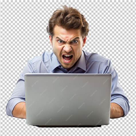 Premium Psd Angry Coder User Clipart