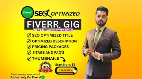 Write high performing fiverr gig seo description in 24hr by Adnanmetla1 ...