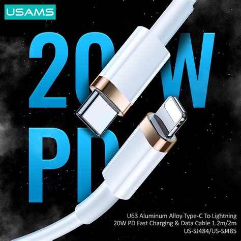 Usams Dây Cáp Sạc Nhanh 20w Usb C Ip Pd Cho Điện Thoại Máy Tính Bảng