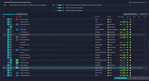 Player Registration Ticks Not Greying Out User Interface Closed For