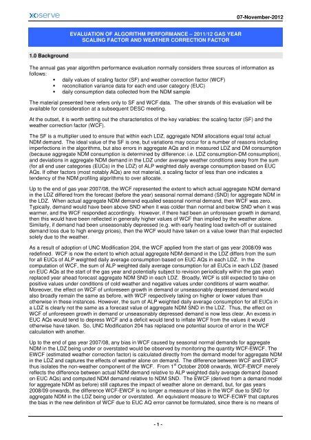 02 November 2012 Scaling And Weather Correction Factor