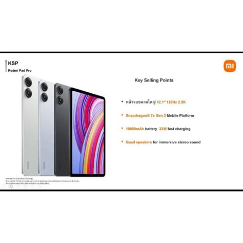 New Xiaomi Redmi Pad Pro GB เครองศนยประกน เดอน Shopee Thailand