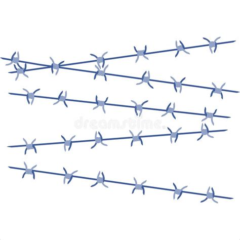 Sharp Barbed Wire Fence Barrier Frame Illustration Stock Vector Illustration Of Construction