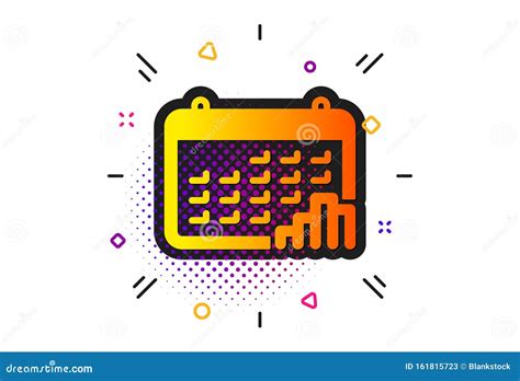 calendar graph icon column chart sign vector stock vector