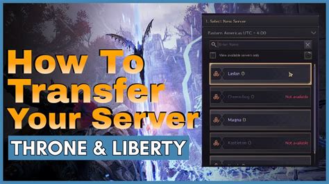 How to do Server Transfer in Throne and Liberty - YouTube