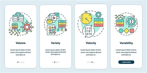 Varieties Of Big Data Applications Displayed On Onboarding Mobile App