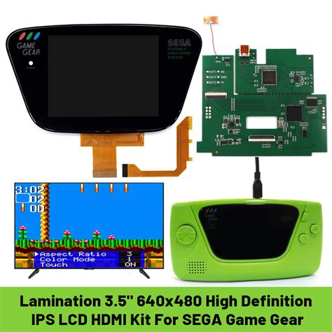 Laminated 35 640x480 Hd Retro Pixel Ips Lcd Kit For Sega Game Gear W