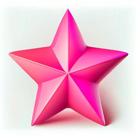 Ilustración De Estrella Rosa Abstracta Con Fondo Aislado Foto Premium
