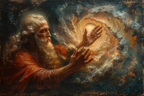 Premium Photo Divine Creation Narrative Biblical Concept Of God Creating The World And