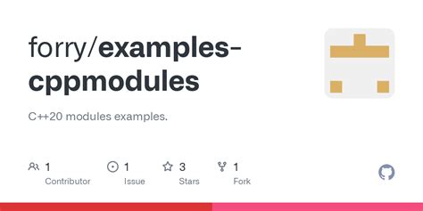 Github Forryexamples Cppmodules C20 Modules Examples