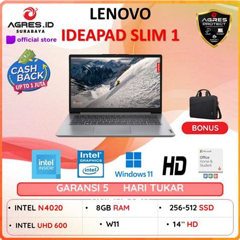 Jual Lenovo Ideapad Slim N Gb Gb W Ohs Year Grey Antigores Di Seller