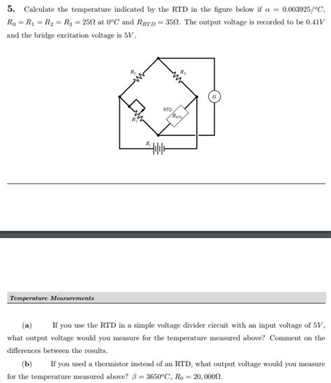 Solved Calculate The Temperature Indicated By The RTD In Chegg Com