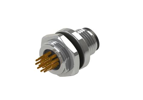 방수 Ip66 ~ 68 M12 A 코드 5핀 수형 패널 실장 커넥터 A12d M105cpf Holin