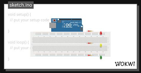 3 Diody Wokwi Esp32 Stm32 Arduino Simulator