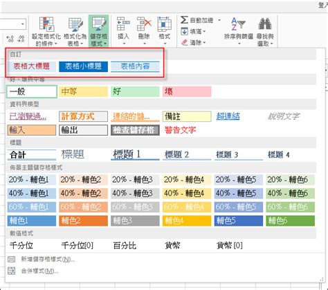 Excel 使用儲存格樣式加速格式設定－學不完．教不停．用不盡｜痞客邦