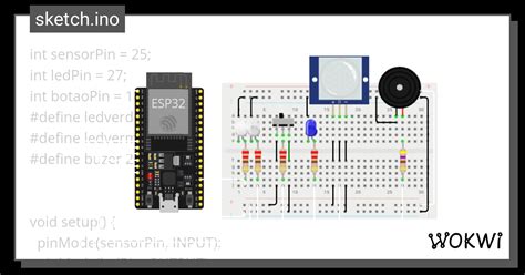 Central De Alarme Wokwi Esp32 Stm32 Arduino Simulator