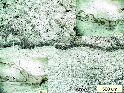 The Microstructure Of The Bimetal Joining Zone With Melted Layer Crest Download Scientific