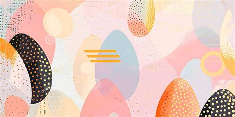 Colorful Abstract Background Featuring Various Egg Shapes With Vibrant
