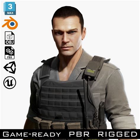 Us Modern Soldier 3d Model 15 Unknown Max Obj Free3d