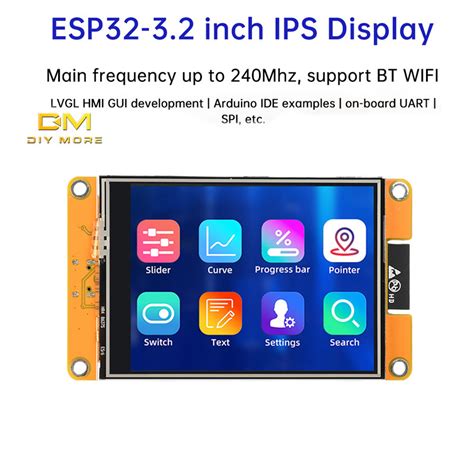 Diymore Esp32 Wifi Bt Module Development Board 32 Inch St7789p3 Driver 240320 Resolution Tft