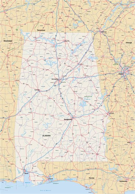 Tuscaloosa Metro Map Digital Vector Creative Force
